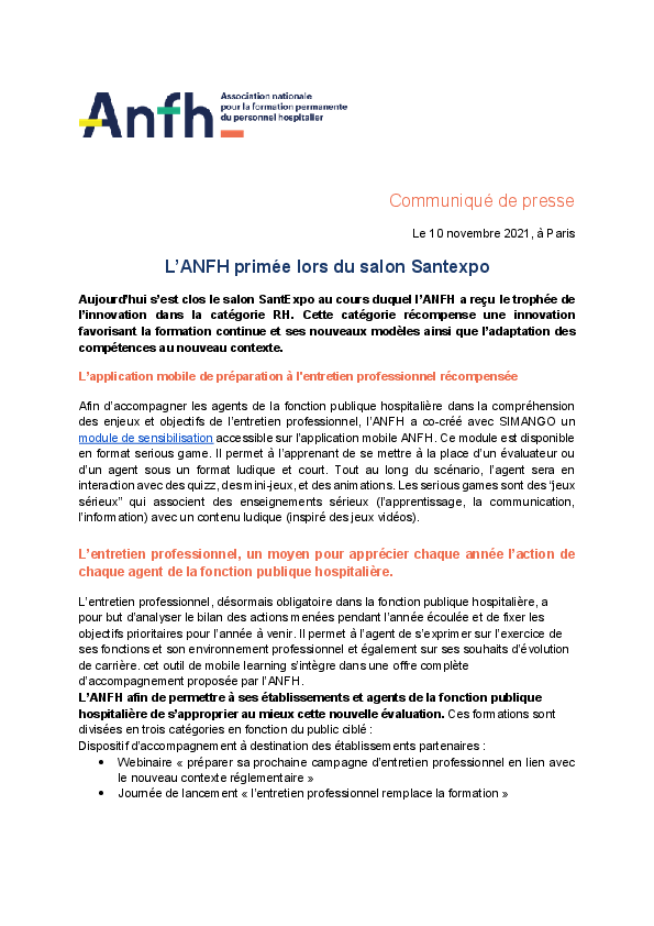 CP santexpo 2021 | ANFH