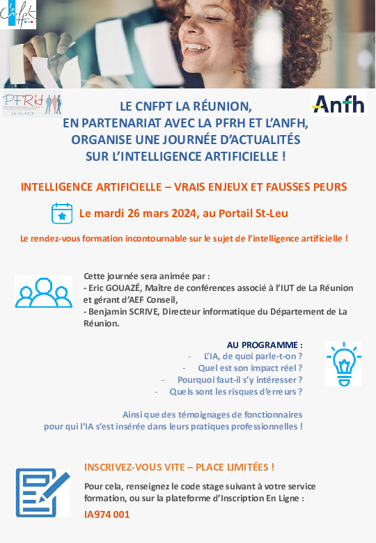 Programme - Journée d'actualité sur l'intelligence artificielle | ANFH