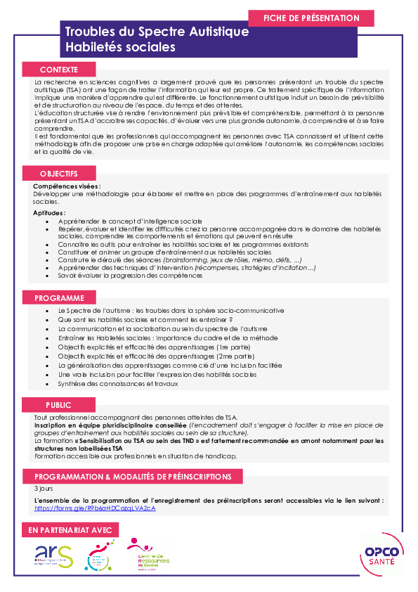 Les habiletés sociales | ANFH