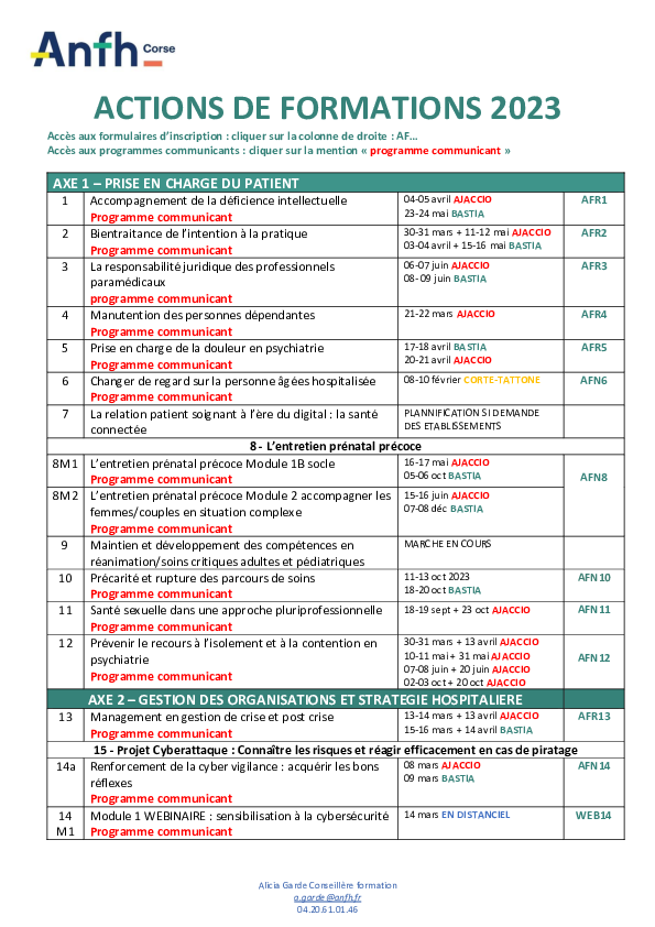 PAR CORSE 2023 | ANFH