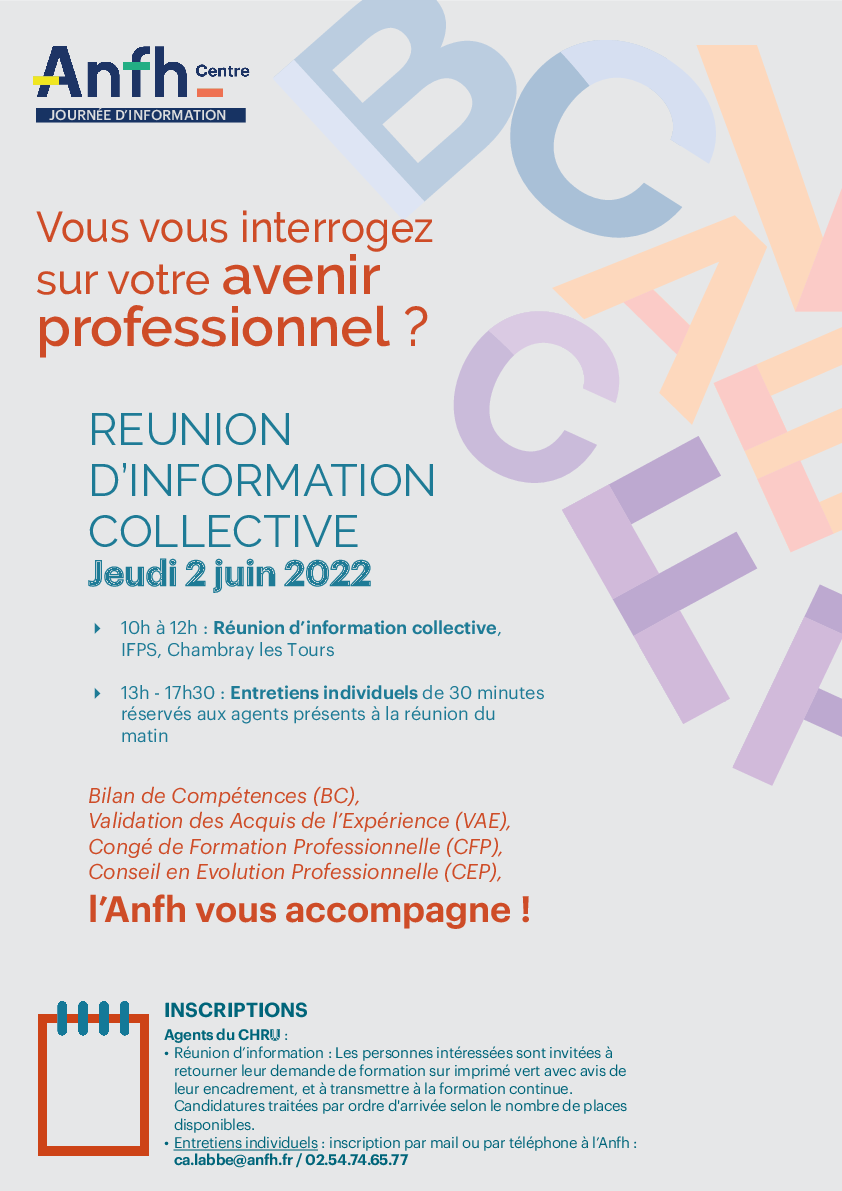 Affiche réunion du 23/06/2022 à CHARTRES | ANFH