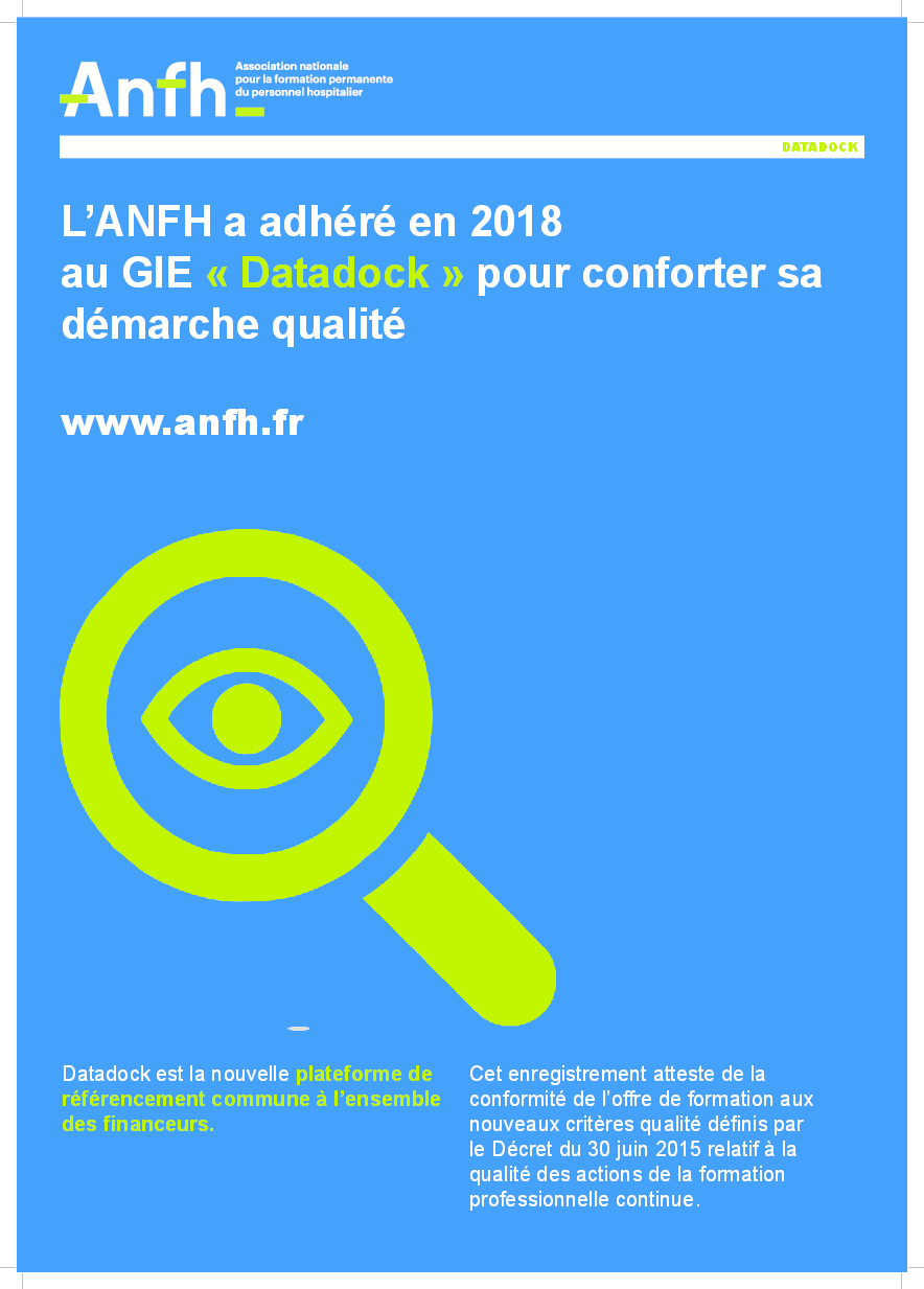 Affiche Datadock | ANFH