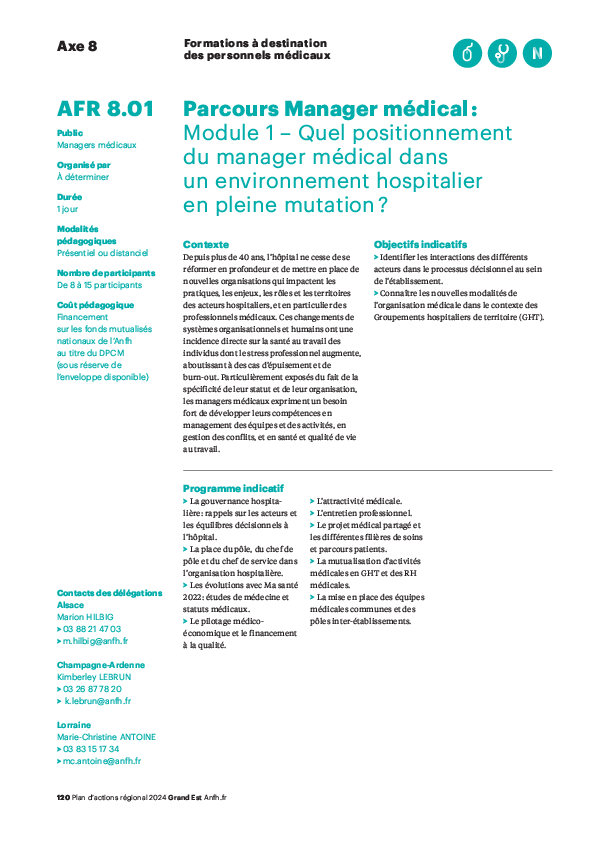 Programme Module 1 | ANFH
