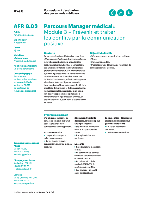 Programme Module 3 | ANFH