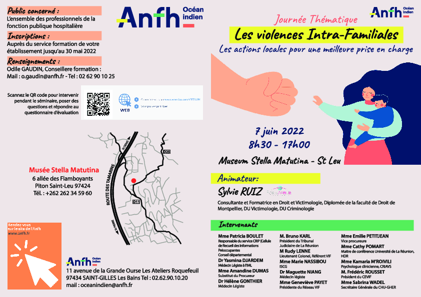 PROGRAMME D ELA JOURNEE "VIOLENCES INTRA FAMILIALES" | ANFH