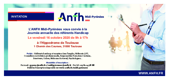 Carton d'invitation Journée handicap | ANFH