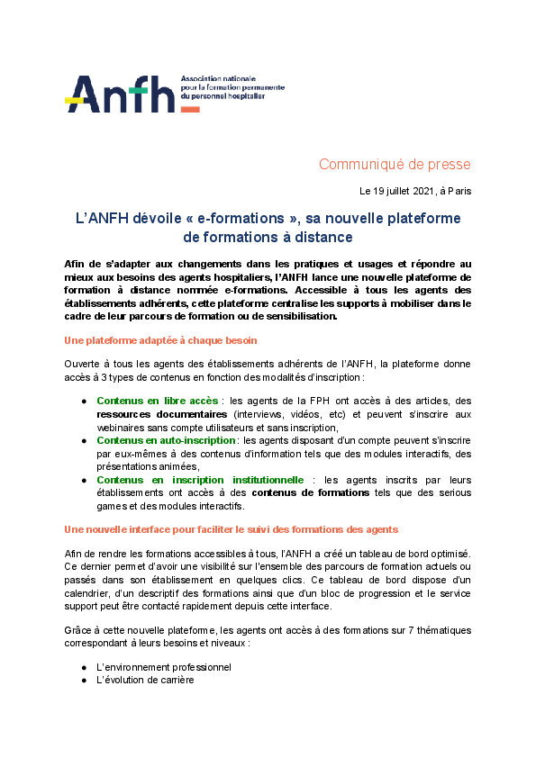 CP - E-formation | ANFH