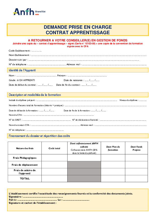 DAPEC Apprentissage 2024 | ANFH