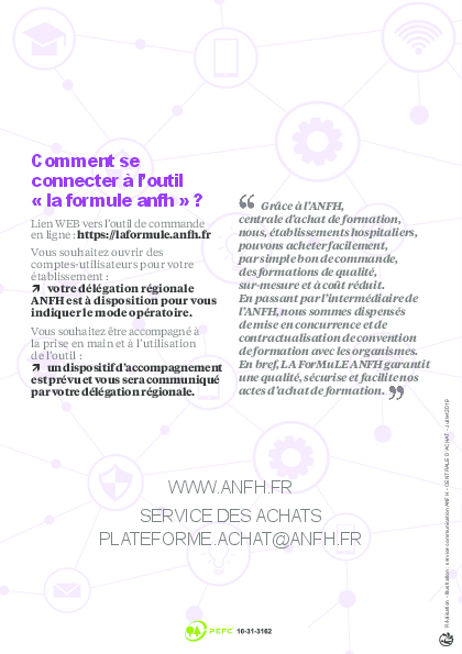 Dépliant la formule | ANFH