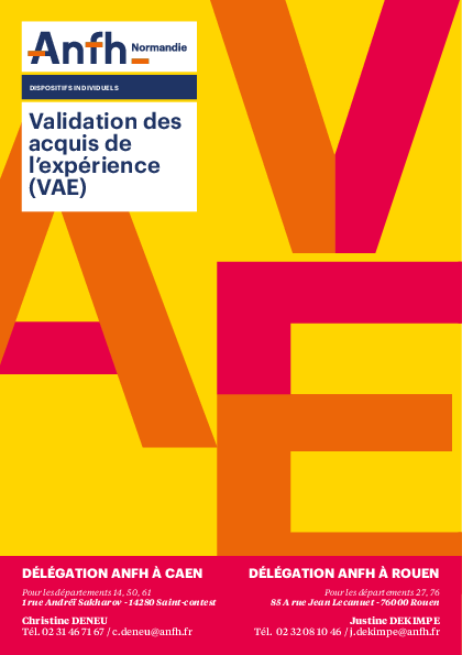 PLAQUETTE D'INFORMATION VAE NORMANDIE | ANFH