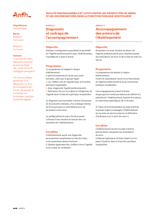 Programme EGAÉ | ANFH