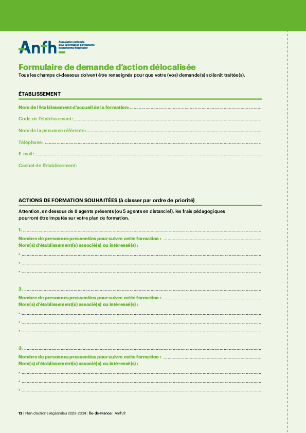 Formulaire_demande de formation délocalisée | ANFH