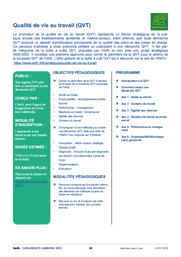 Programme E-Learning | ANFH