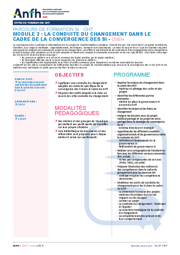 SI - Module 2 Convergence des SI | ANFH