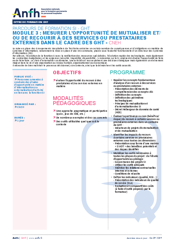 SI - Module 3 Mesurer l'oppurtunité | ANFH