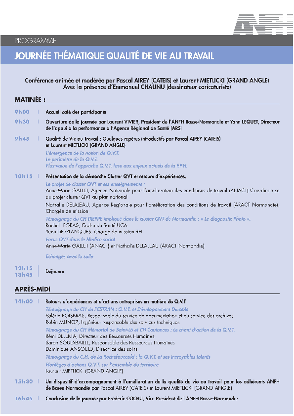 Programme détaillé - MAJ du 31/03/2017 | ANFH