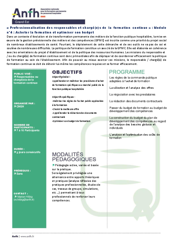 Programme formation - module 4.pdf | ANFH