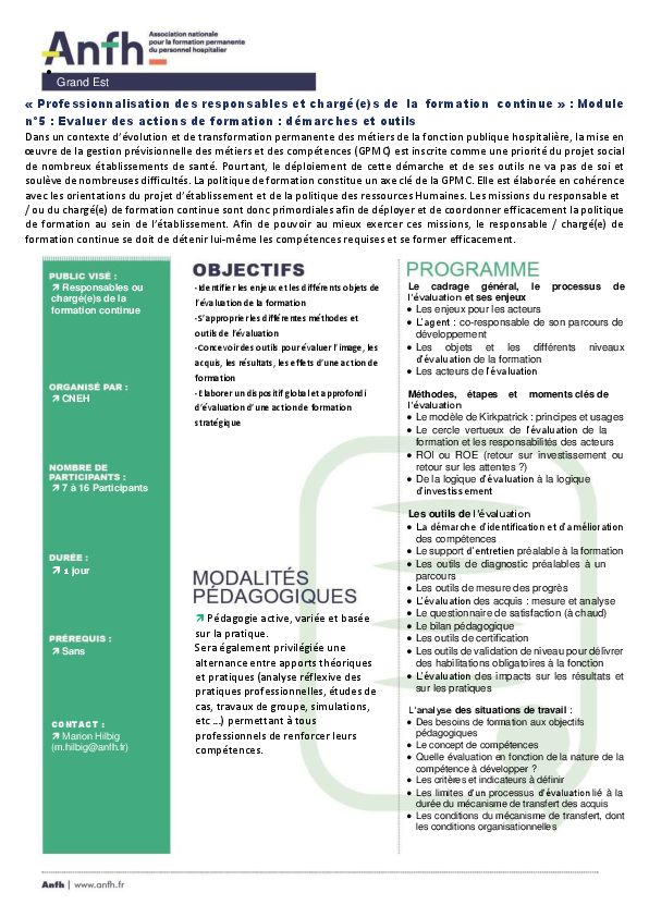 Programme formation - module 5.pdf | ANFH