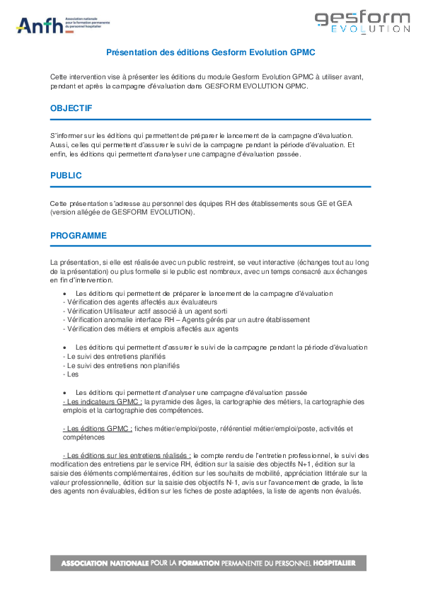 Programme et lien de connexion | ANFH