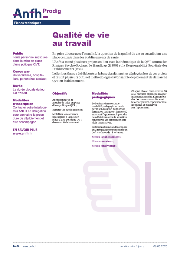 Programme QVT | ANFH