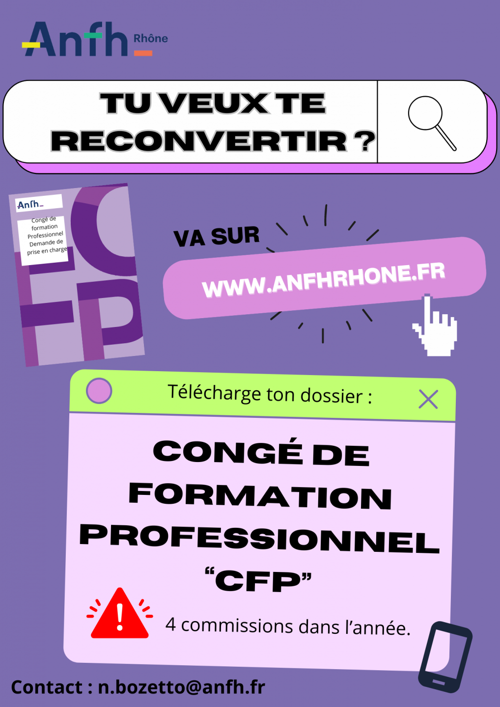 Nouvelle affiche CFP pour vos agents | ANFH