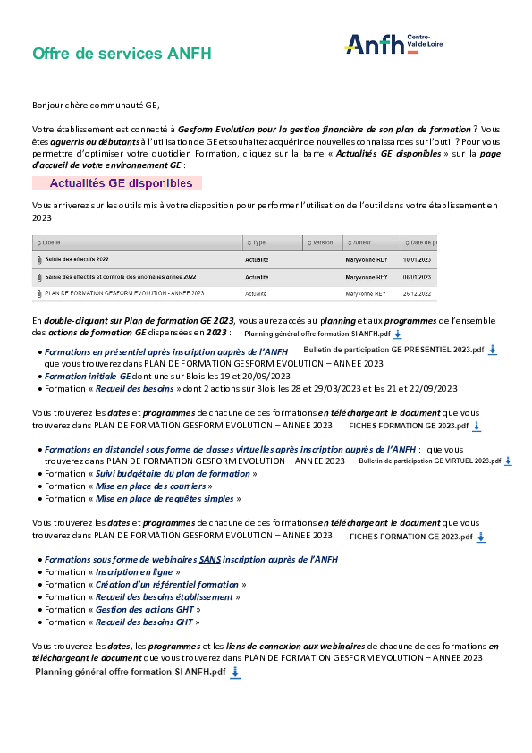 Toute l'offre de formation GE et GPMC 2023 | ANFH